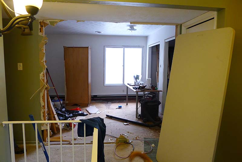 Destruction! Turning an Extra Bedroom into Second Floor Living Space ...