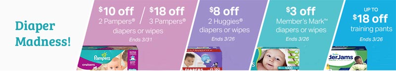 Diaper Madness Savings at Sam’s Club till March 31, 2017 - Akron Ohio Moms