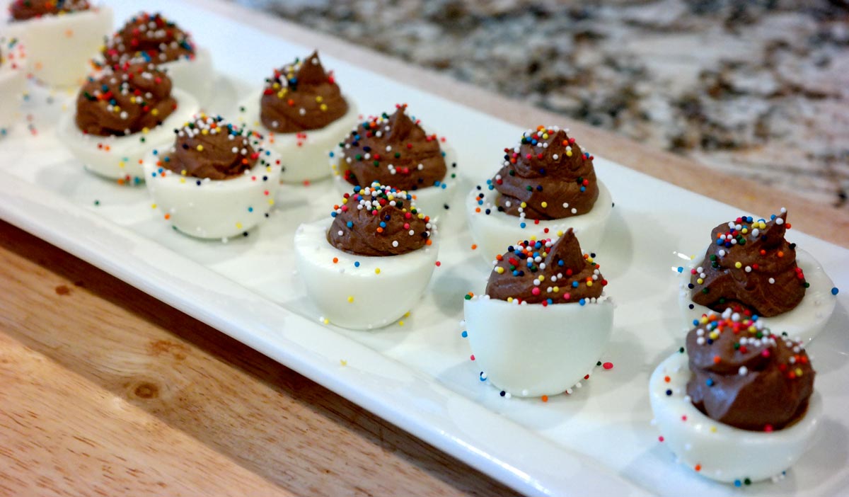Chocolate Deviled Eggs Recipe #OhioEggs - Akron Ohio Moms