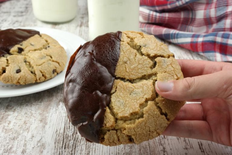 Ginormous Chocolate Dipped Chocolate Chip Cookies Recipe - Akron Ohio Moms