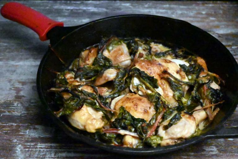 Creamy Garlic Swiss Chard Chicken Recipe to Eat the Rainbow - Akron ...