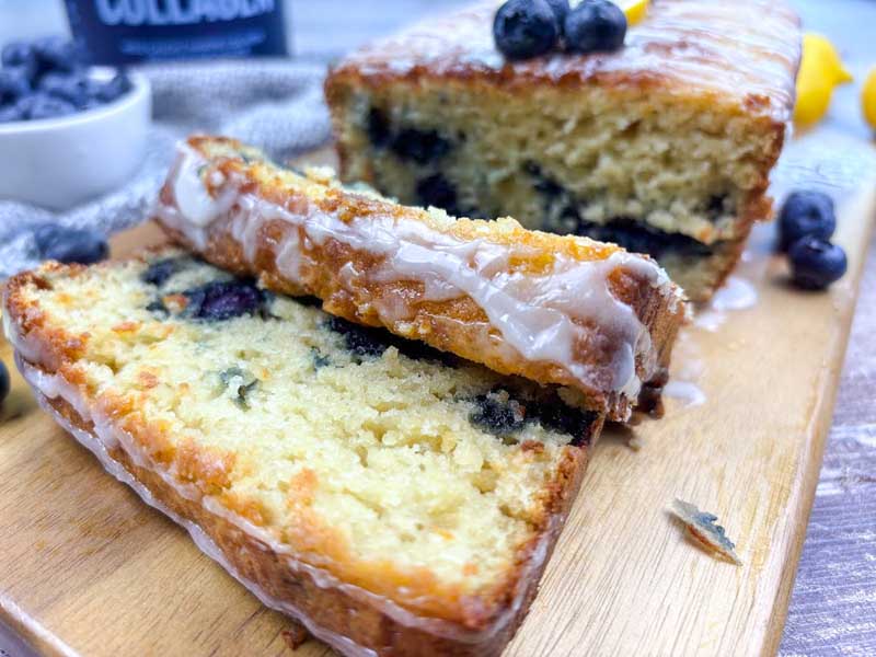 Blueberry Collagen Bread with Collagen Lemon Glaze Recipe - Akron Ohio Moms