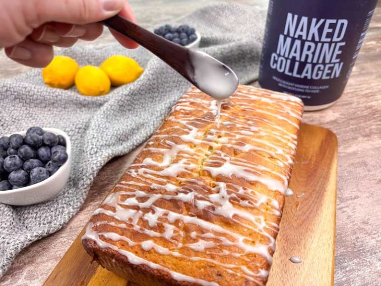 Blueberry Collagen Bread with Collagen Lemon Glaze Recipe - Akron Ohio Moms