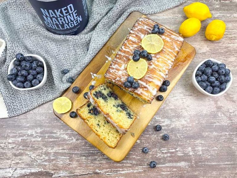 Blueberry Collagen Bread with Collagen Lemon Glaze Recipe - Akron Ohio Moms